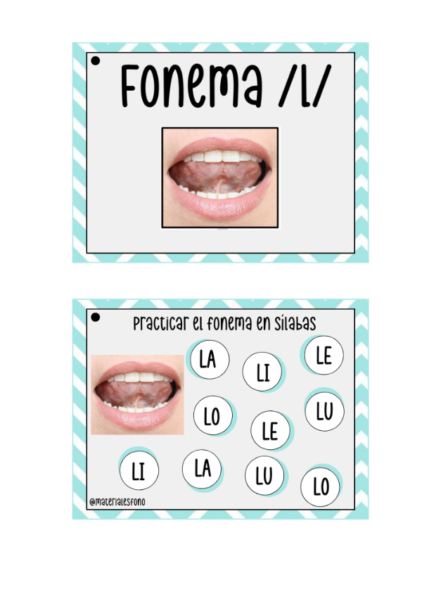 Actividades fonema "L" (librito) - Materialesfono