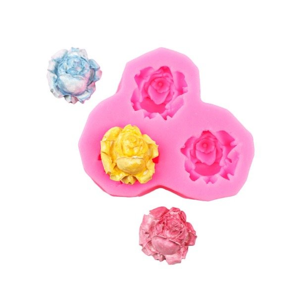 Molde 3 rosas flor (cod. 904)- PREVENTA AGOSTO - Insumos Velas Mágicas
