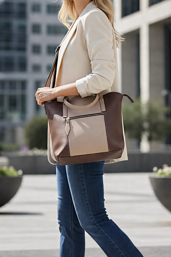 Cartera Tote Bicolor (2 combinaciones) - Varese Calzados