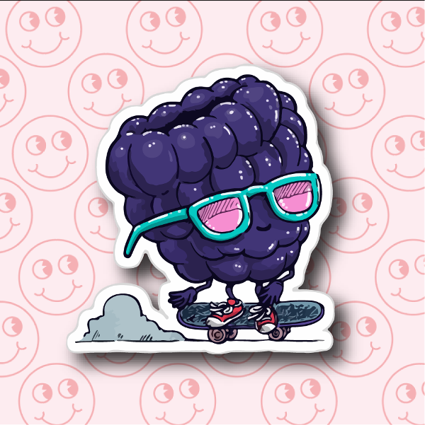 Mora en un skate - Tienda de Stickers