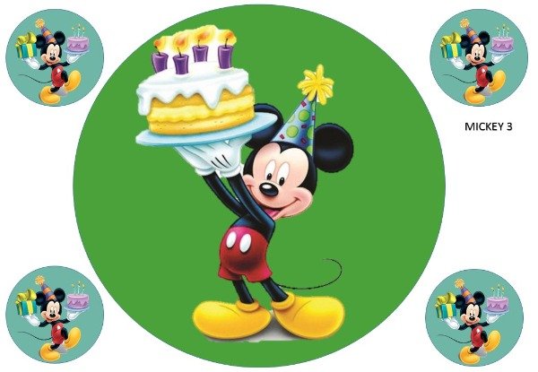 LAMINA MICKEY 3 REDONDA - La casa Repostera