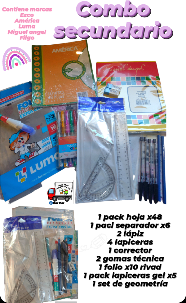 Combo Secundario Cantidad Marmar Tienda