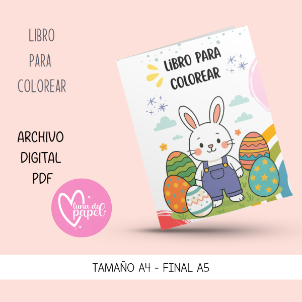 Libro colorear Pascuas - lunadepapeldeco