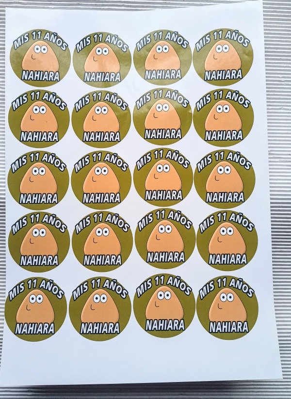Plancha sticker poo - Mirian dulce golosinas