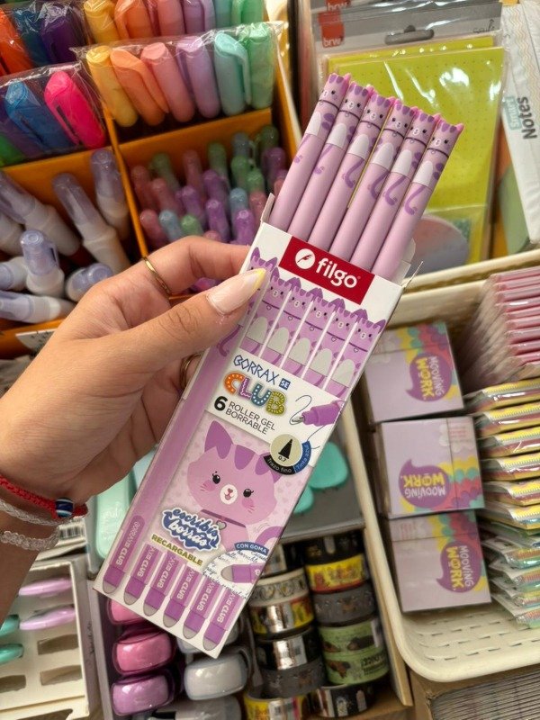 Lapicera Borrable Filgo Animalitos x1u. Trazo azul - Librería Tinta y Lápiz