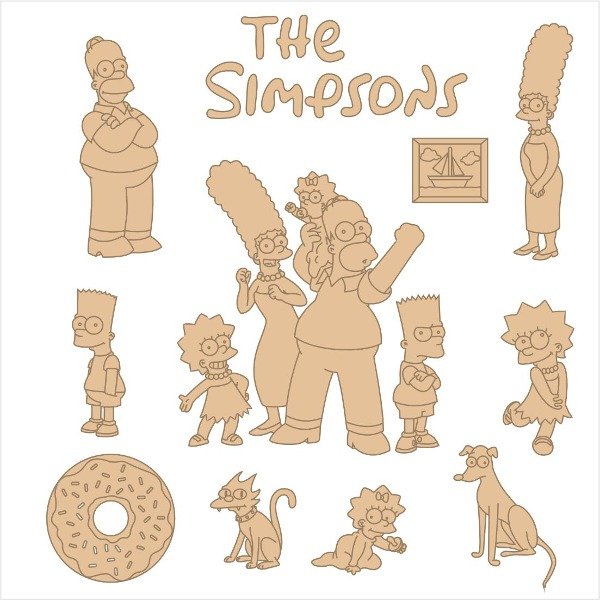 The Simpsons - Vectores para corte laser - Tiendita Laser