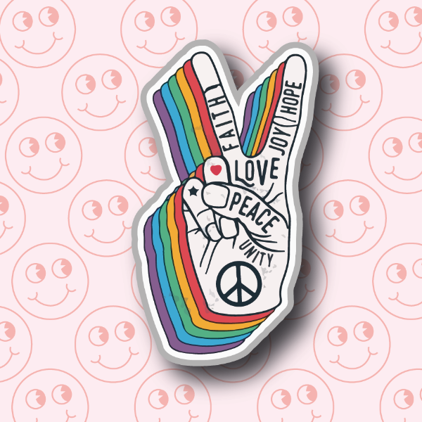 Paz y amor - Tienda de Stickers