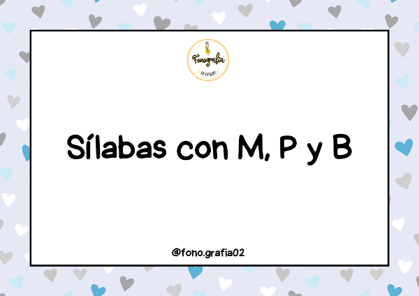 Sílabas con M, P y B - Fonografia