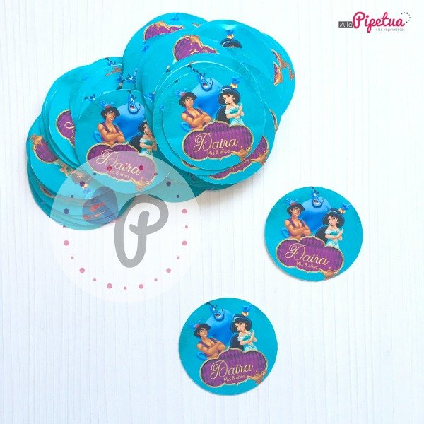 Stickers Aladdin Jazmin - Pipetua Kits
