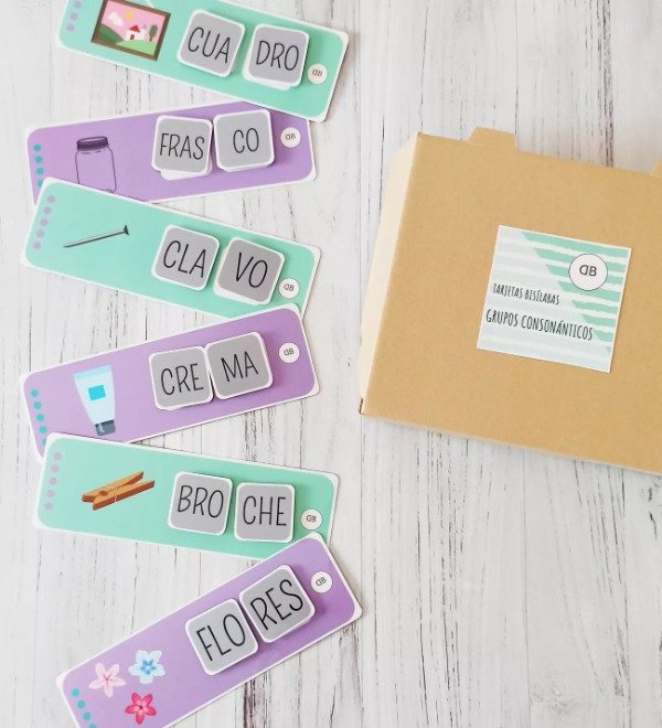 Tarjetas con grupos consonánticos - DARIELA BOMPADRE