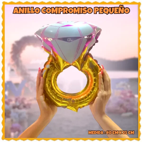 GLOBO ANILLO CASAMIENTO COMPROMISO - Mirian dulce golosinas