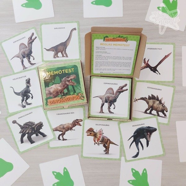 MEMOMENTE, EL JUEGO DE LA MEMORIA - DINOSAURIOS - Recursos con Encanto