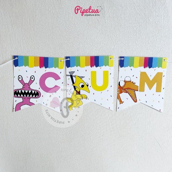 Banderín Rainbow Friends Pipetua Kits