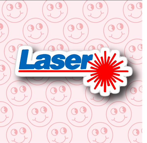 Laser logo - Tienda de Stickers