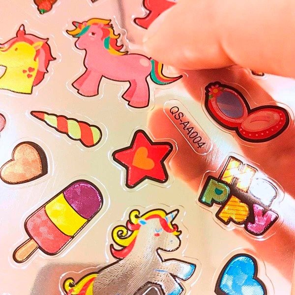 Planchas de stickers metalizados - C1 - Minimundo SF