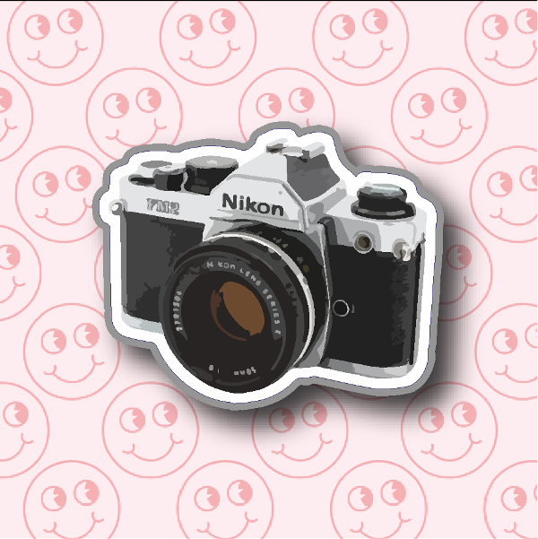 Cámara Nikon vintage - Tienda de Stickers