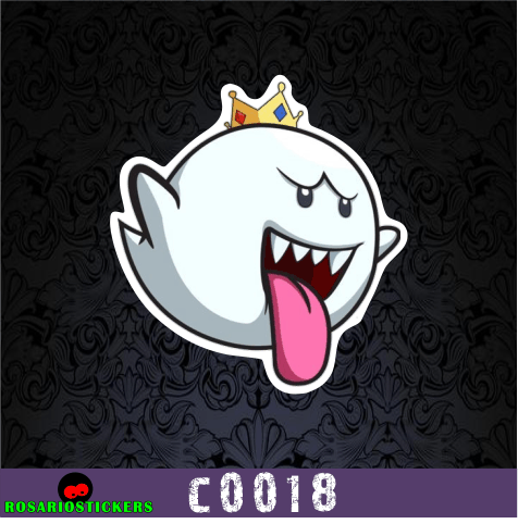 C0018 - King Boo fantasma boo lengua corona Super Mario Bros ...