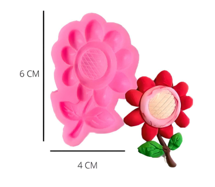 molde flor con tallo individual (W) - Bazar De Jua