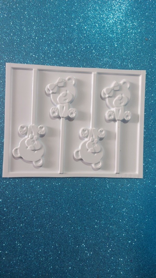 Placa de acetato reforzada ositos moños - Moldes que Enamoran