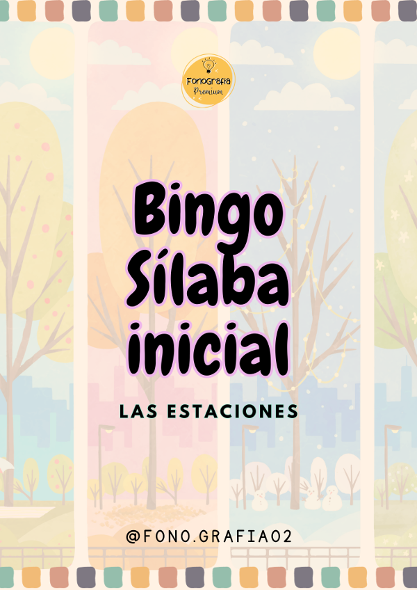 Bingo sílaba inicial: Las estaciones - Fonografia
