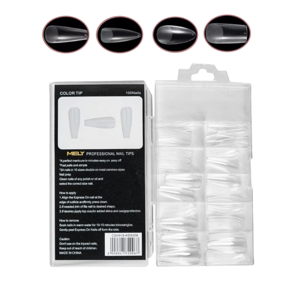 Tips soft gel MELY 100u - Las Gardenias Nails