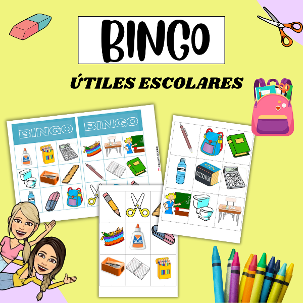 Bingo. ÚTILES ESCOLARES - Andamos Creando