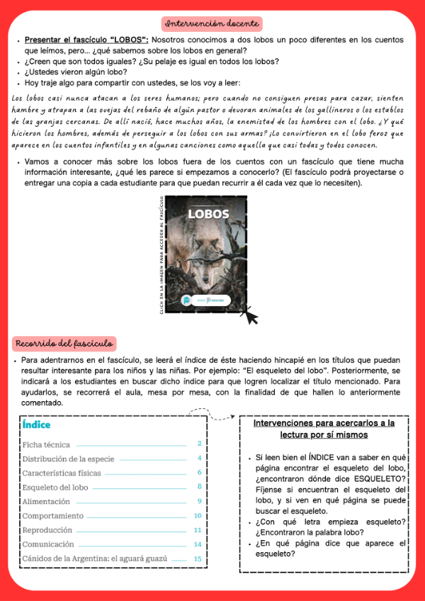 Secuencia "Cuentos con lobos" para 1ero y 2do año - lamagiadelaula