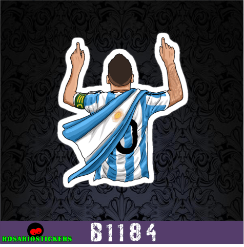 B1184 - Lionel Messi bandera al hombro Argentina campeones ...