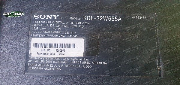 Sensor IR Sony KDL-32W655A - Garantia - CipoMax La Casa del TV