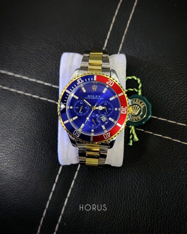 Rolex Submariner Rojo, Azul y Dorado - Horus Exclusive