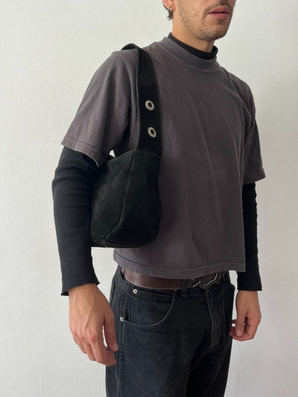 Mini bag Prune de gamuza - Le Garage Di Tutti