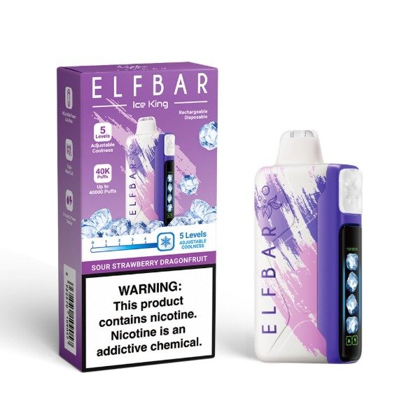 POD DESCARTABLE ELFBAR SOUR STRAWBERRY DRAGON FRUIT 40.000 MIL PUFFS ...
