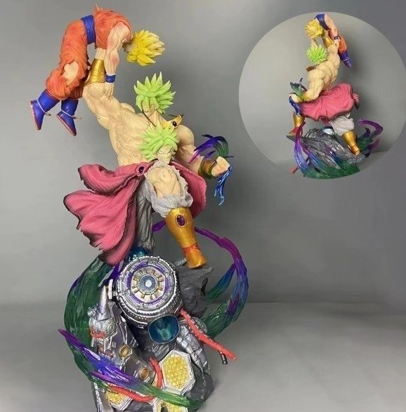 Figura Diorama Broly vs Goku Dragon ball (28cm) - YokaiAnime