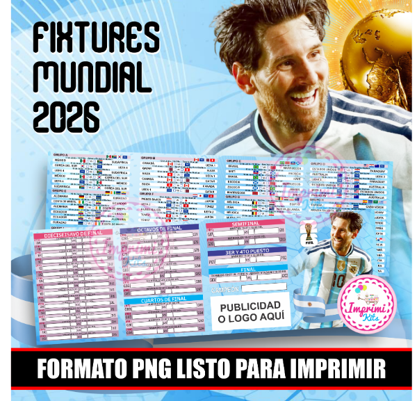 Fixture Mundial 2026 Png Modelo Bolsillo - IMPRIMIKITS