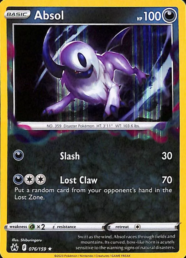 Absol - 076/159 - Crown Zenith - Holo - ALUMINETCG