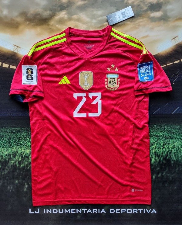 AFA Dibu Martinez Eliminatorias 2023 Roja - LJ Camisetas de Futbol
