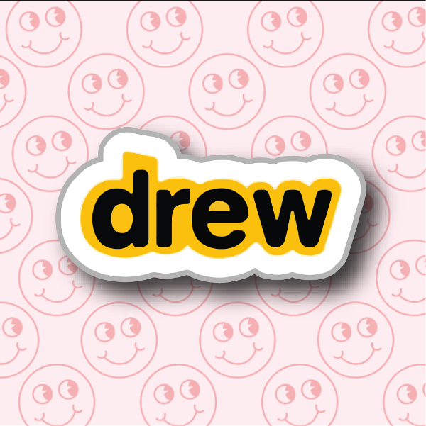 Drew en amarillo - Tienda de Stickers