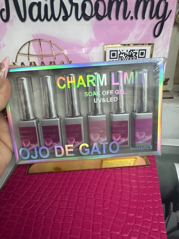 Coleccion esmalte cat eye charm limit diamante x6 unid super oferta ...