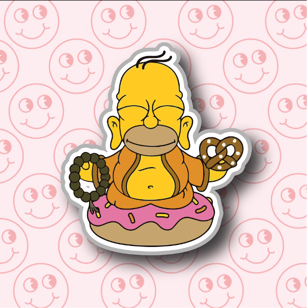 Homero como Buda - Tienda de Stickers