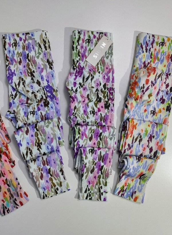 Calza SHEIN diseño Flor Acanalado PREMIUM - ATENEAS INDUMENTARIA