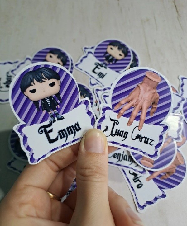 Stickers 8x6 cm para vasos x 15 unidades - ag Diseño Gráfico