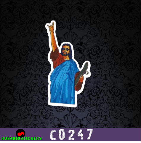 C0247 - Jesus skate - RosarioStickers