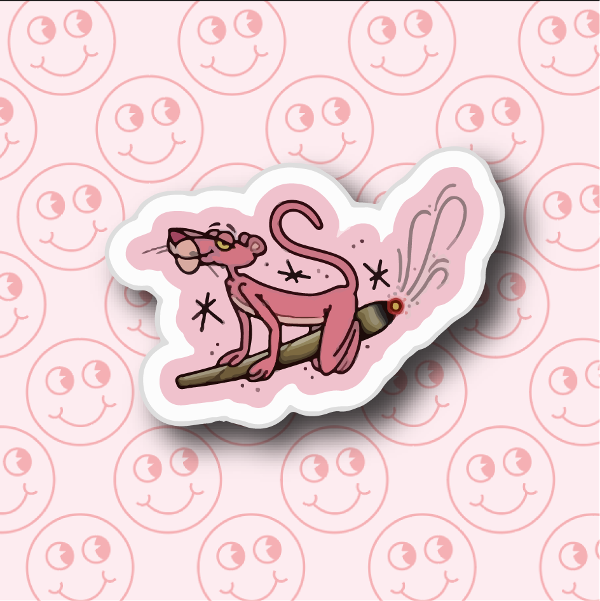 Pantera Rosa volando - Tienda de Stickers