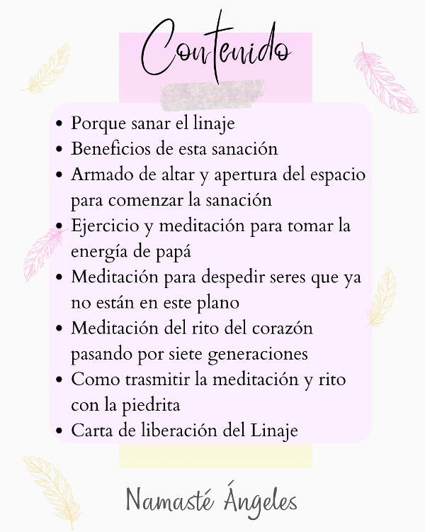 Formación Rito del Corazón Sanación del Linaje Paterno - Namasté Ángeles