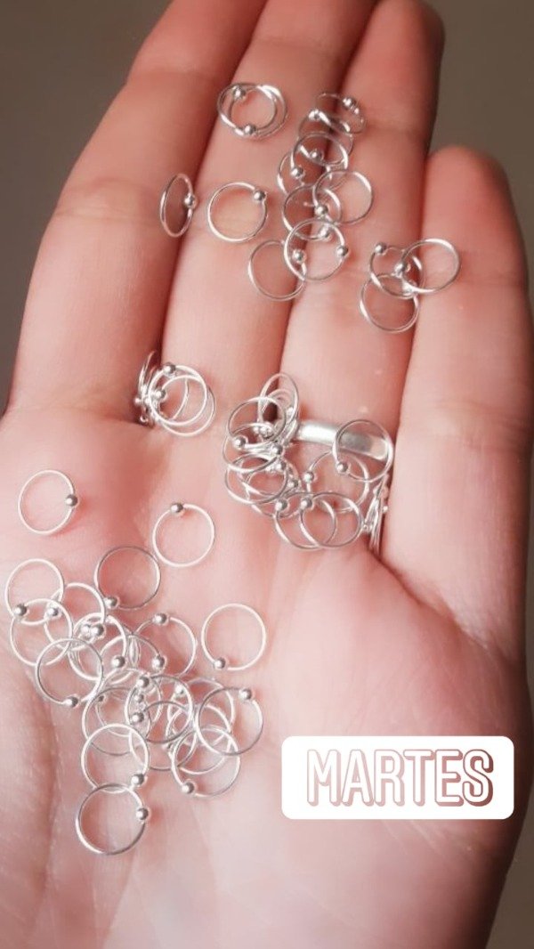 Argollitas de Plata Finas 8mm (por unidad) - Pepe Perlita Mayorista