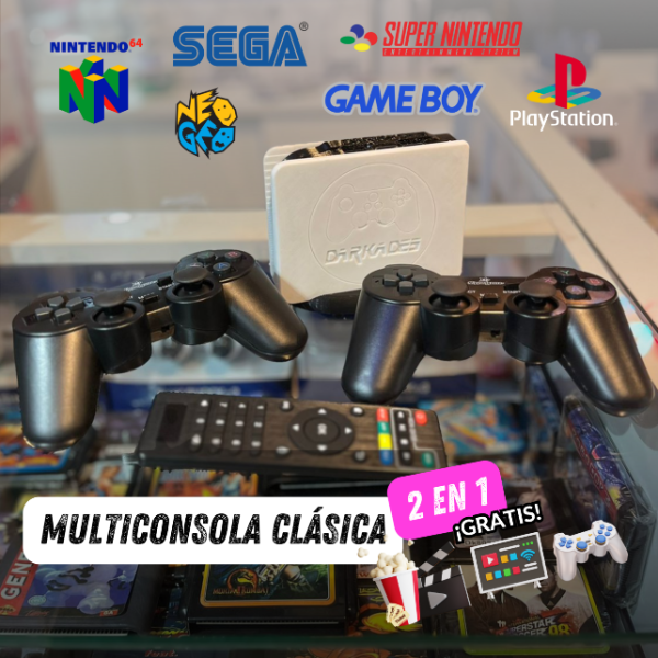 MULTICONSOLA CLÁSICA 2 EN 1 + 2 joysticks analógicos USB - Darkades ...