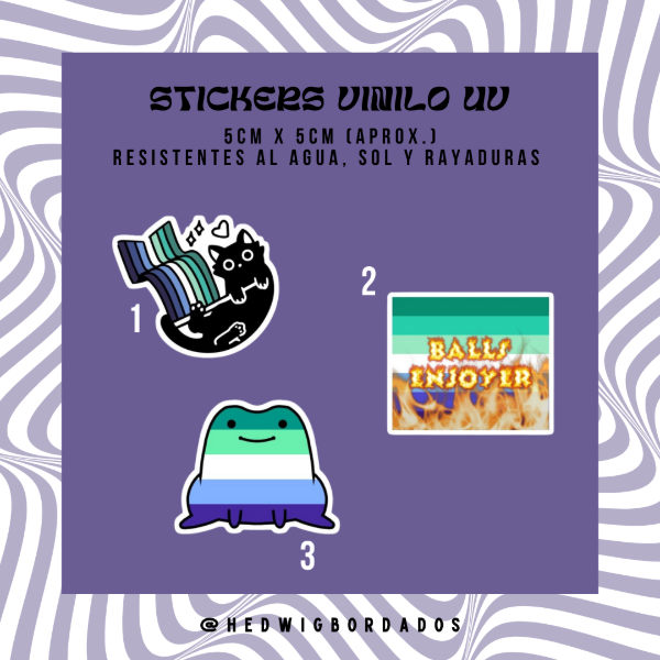 Stickers GAY / MLM (vinilo uv) - hedwigbordados