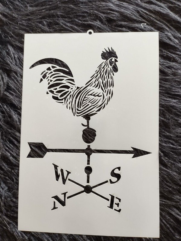 Veleta Gallo Stencil - Oveja Negra Trelew