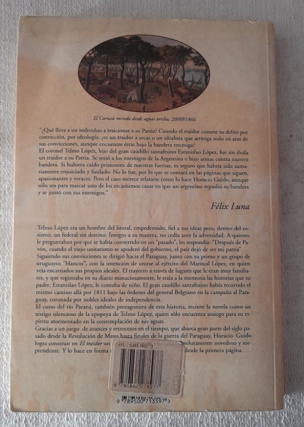 El Traidor - Horacio Guido - Narrativas Históricas Sudamericana - Libros Usados Tandil