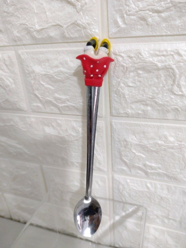 Cuchara Minnie pollera y enagua Disney cerámica baño vidrio líquido ...